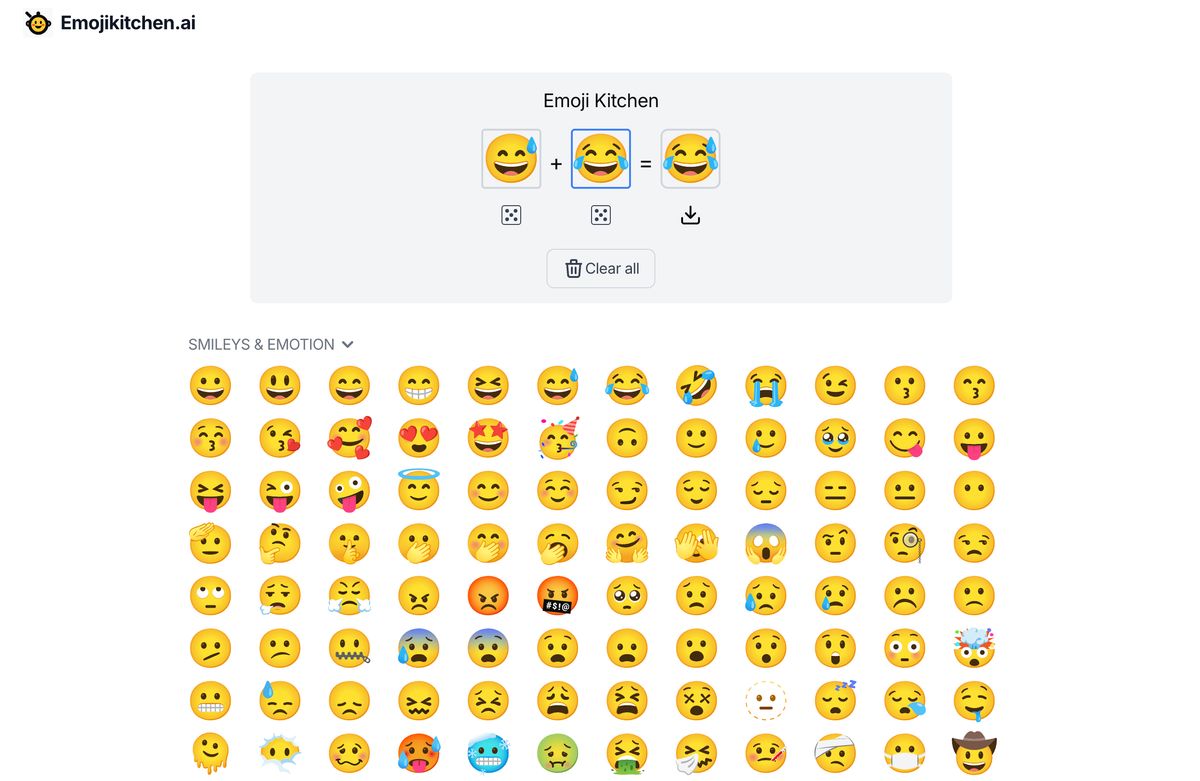 Emoji Kitchen — Mix Random Two Emojis, and you will get a new one
